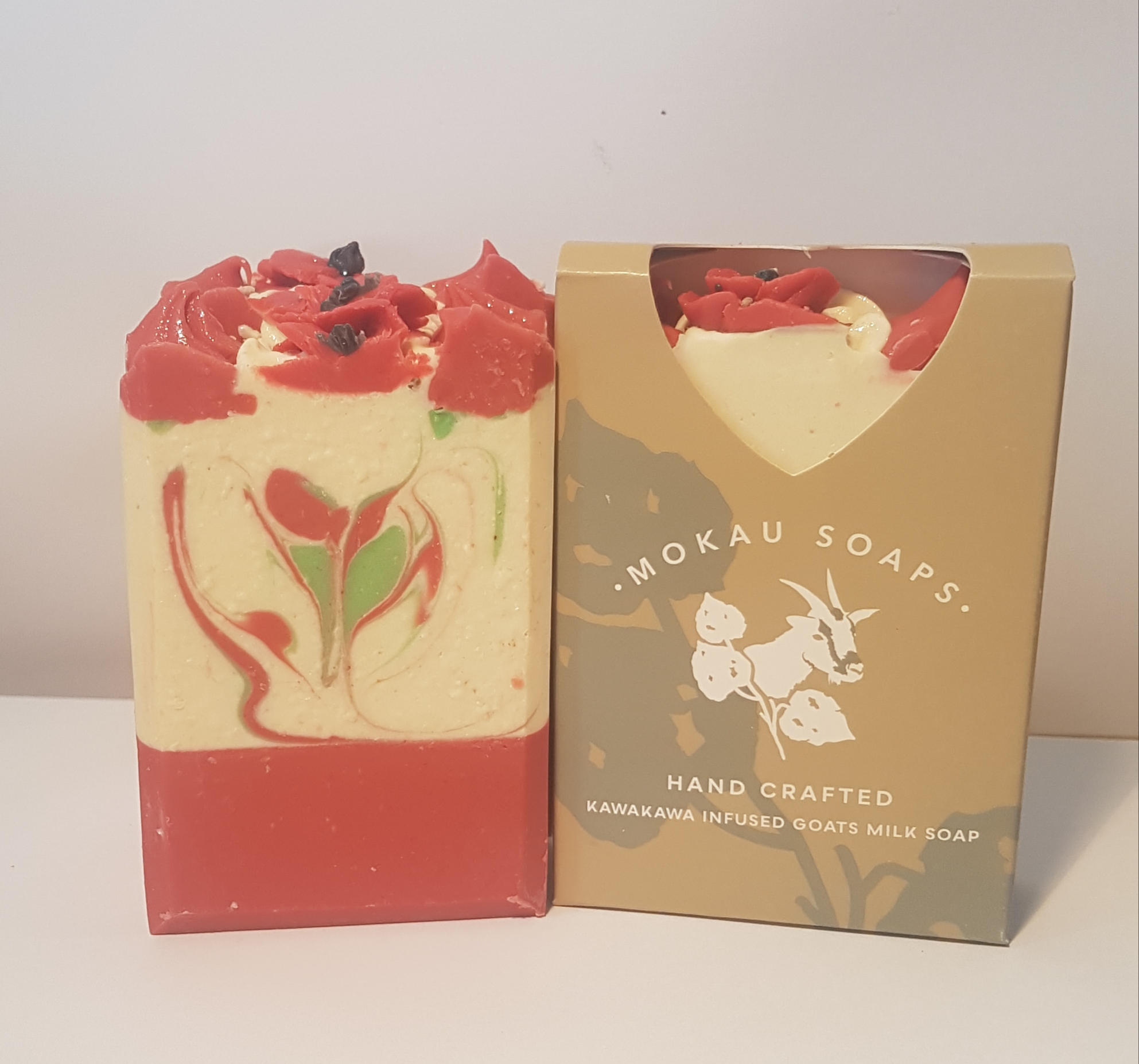 Mokau Soaps | Kawakawa Infused Raw Goats Milk Soaps